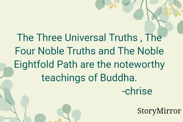The Three Universal Truth ... | Chriseeda Shinny | English ...