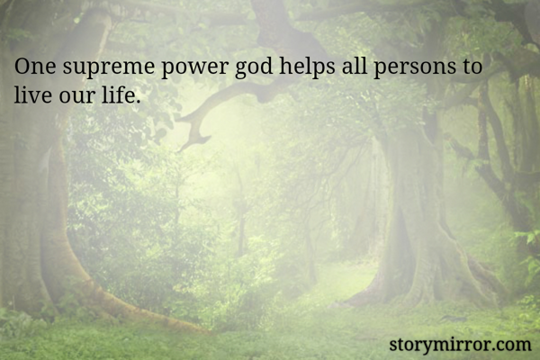 One supreme power god hel ... | Ramya R | English Action Quote
