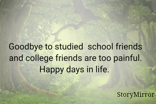 Goodbye to studied schoo ... | Ramya R | English Children Quote