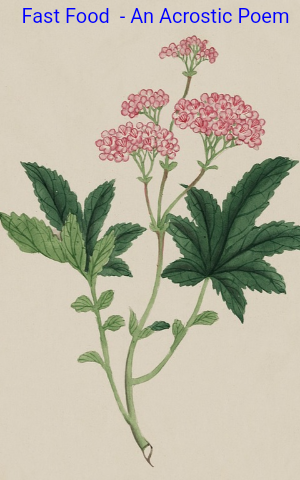 Fast Food - An Acrostic Poem | English Classics Poem | Ramya R