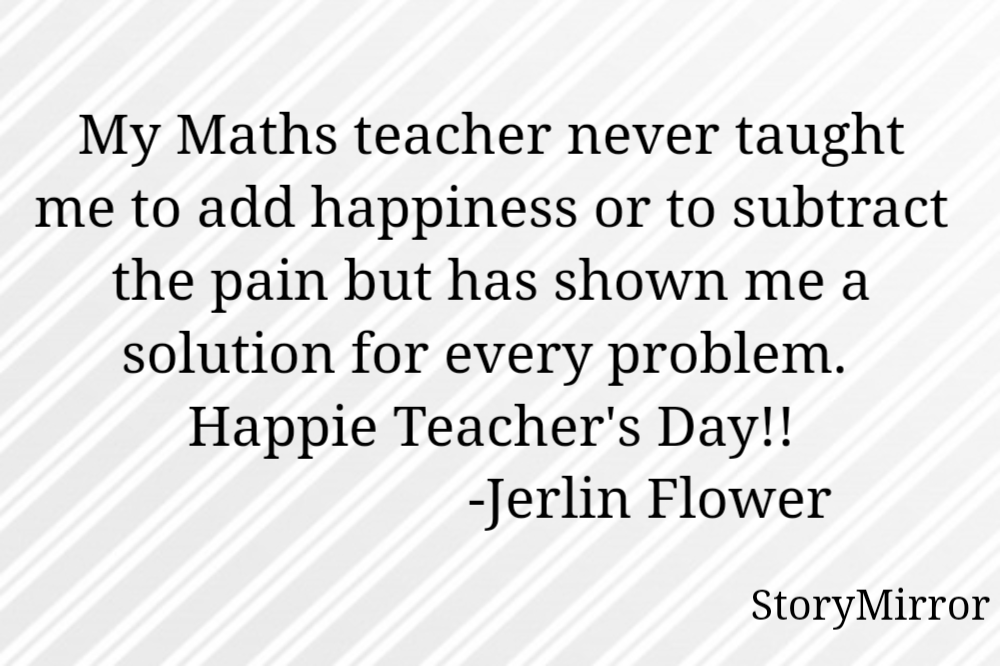 Maths Teacher Quotes