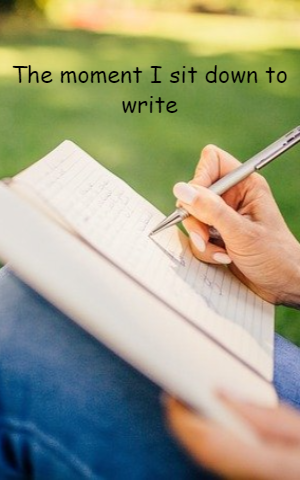 The moment I sit down to write | English Others Poem | Vedhashri K.S